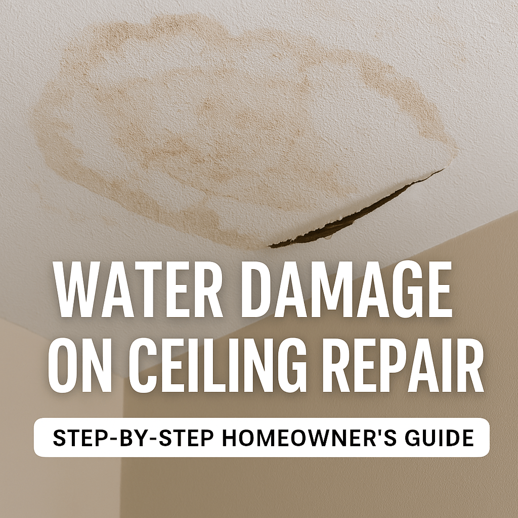 How to Fix Water Damage on Ceiling | Repair Guide for Homeowners ...